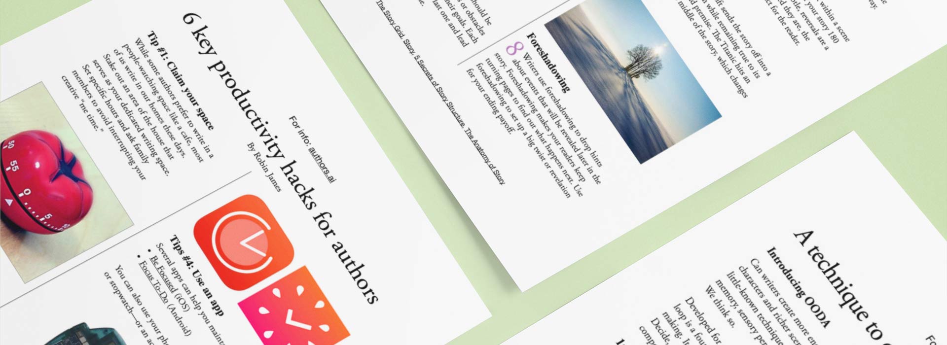 Free tip sheets for authors - Authors A.I.